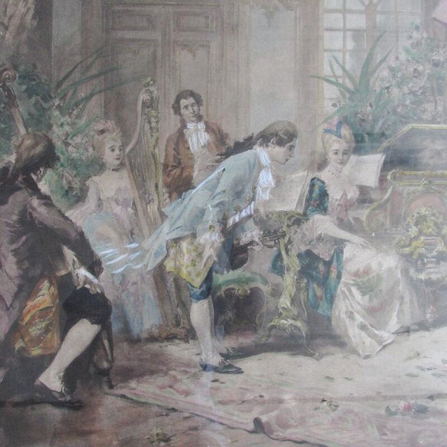 Late 19th Century Antique Vicente Garcia De Paredes Rococo Parlor Scene ...