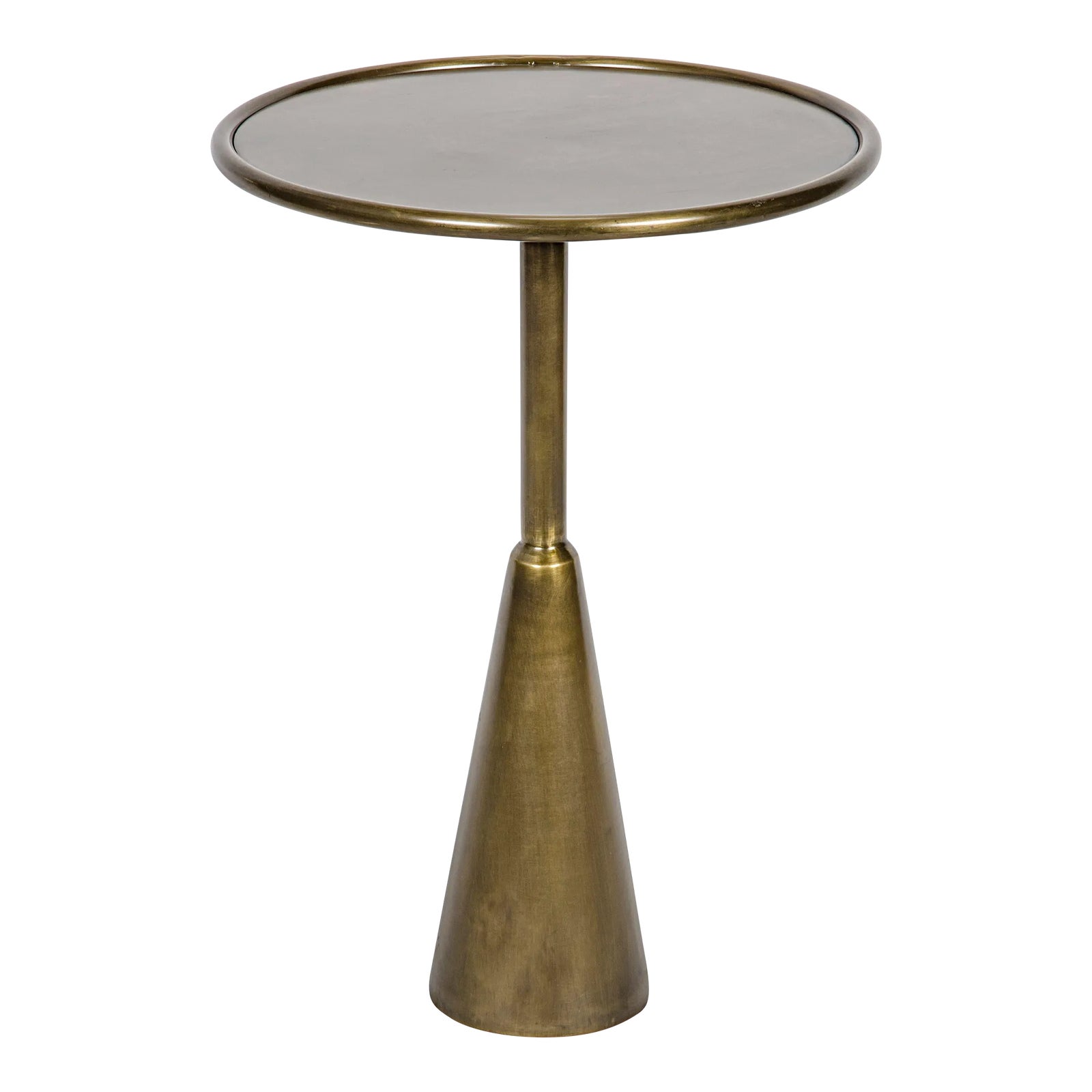 Hiro Side Table in Antique Brass | Chairish