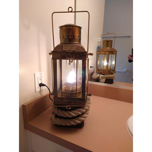Early 20th Century Boat Light Lamp Nautical Maritime Ship Hanging Cargo ...
