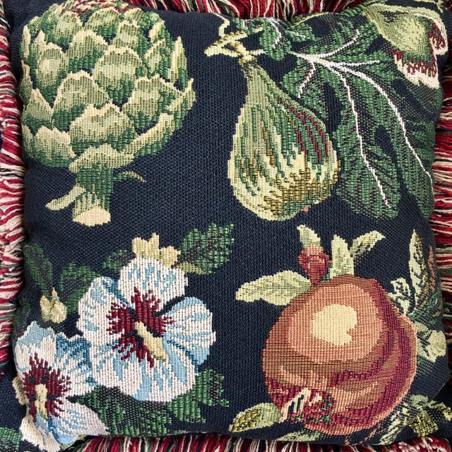 Vintage Vegetable Tapestry Pillow | Chairish