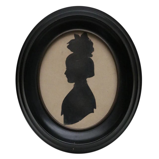 Cut Out Female Portrait, Framed | Chairish