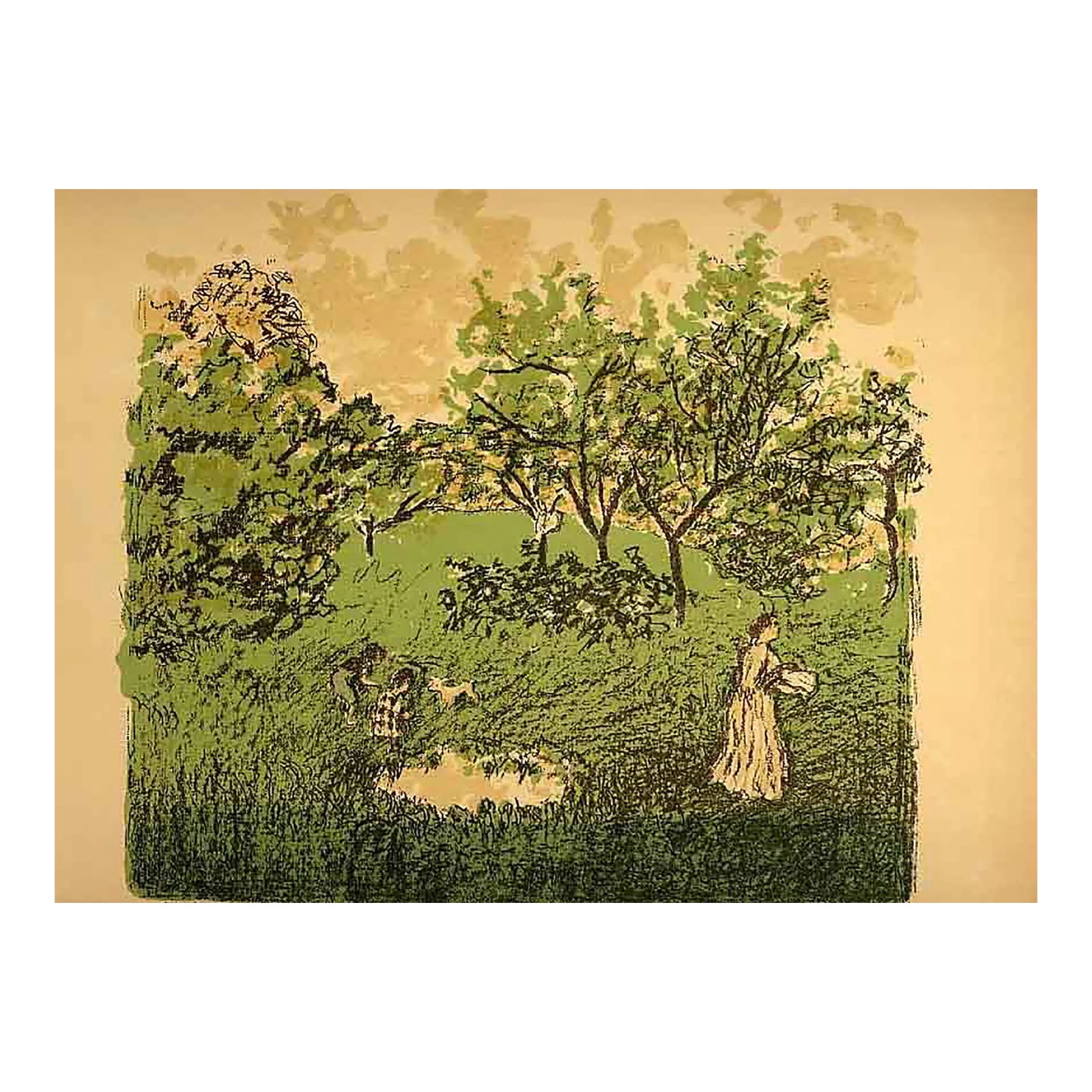 Pierre Bonnard Lithograph 95 Le Verger 1952 | Chairish