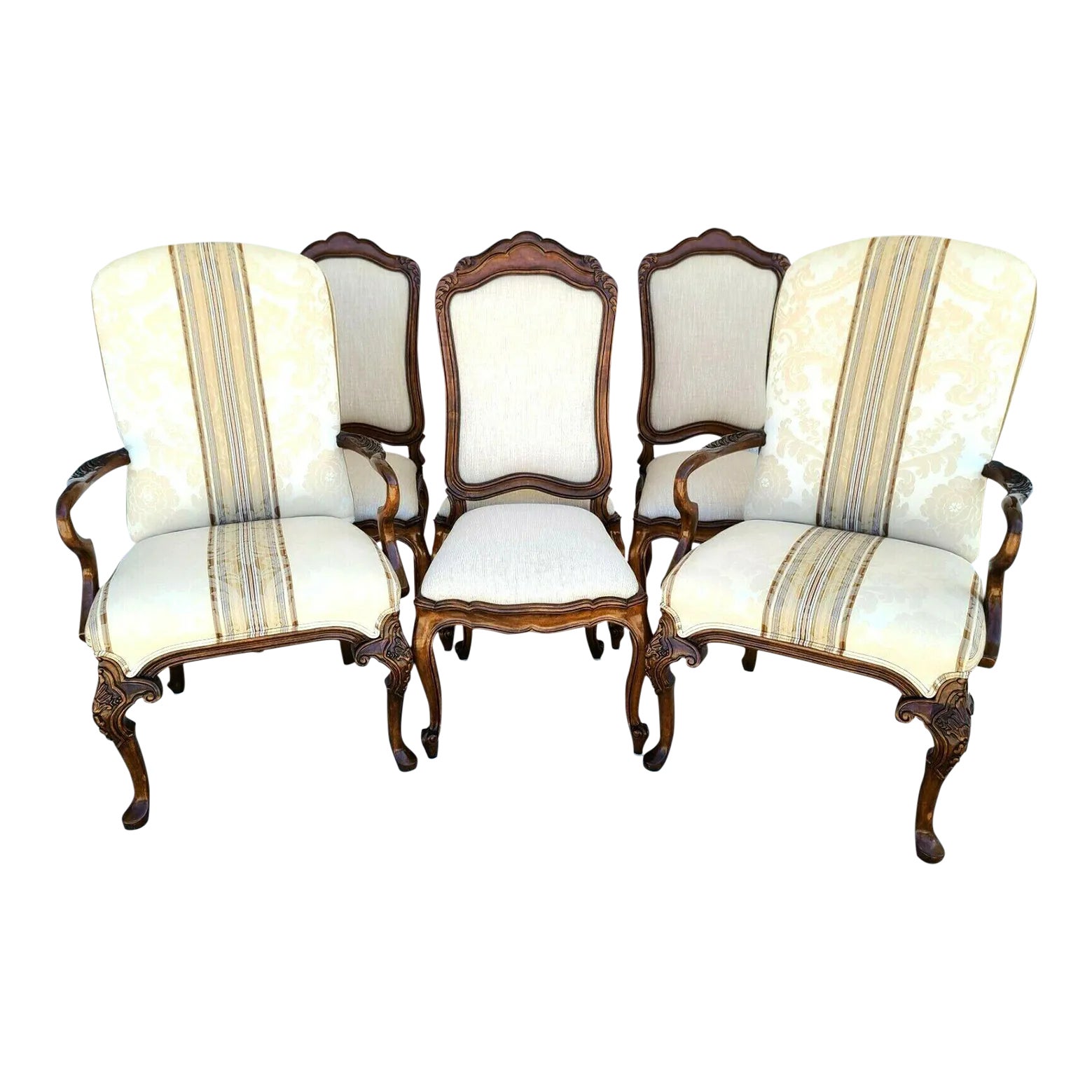 (6) French Provincial Mahogany Dining Chairs by Bau Furniture Co | Chairish