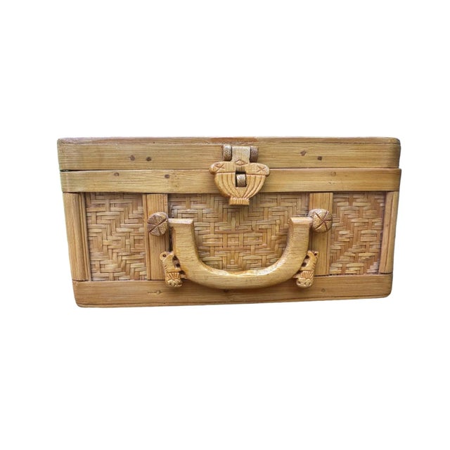 1970s Vintage Handcrafted in Shanghai Woven Bamboo Nesting Storage ...