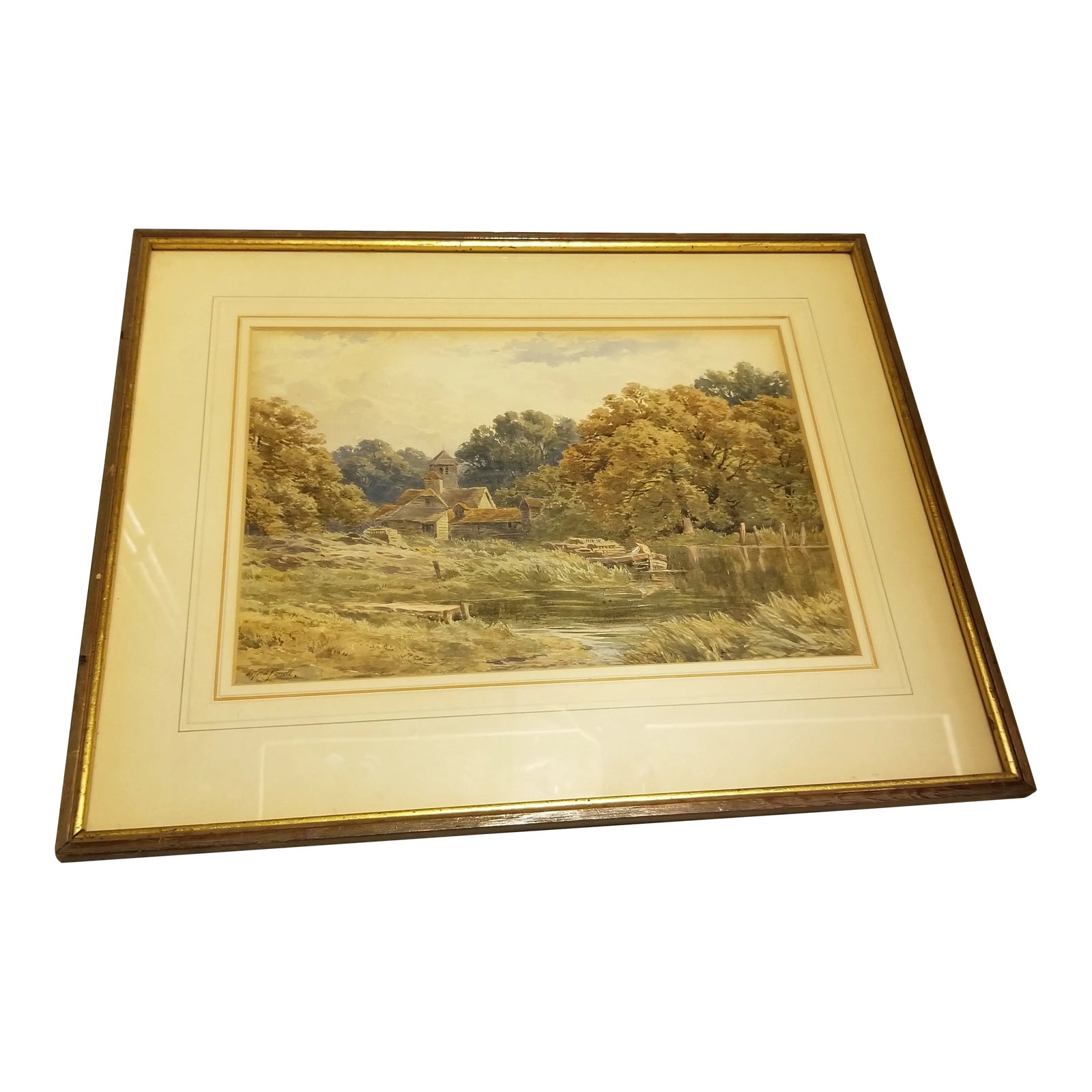 Alfred Powell Watercolor Painting | Chairish