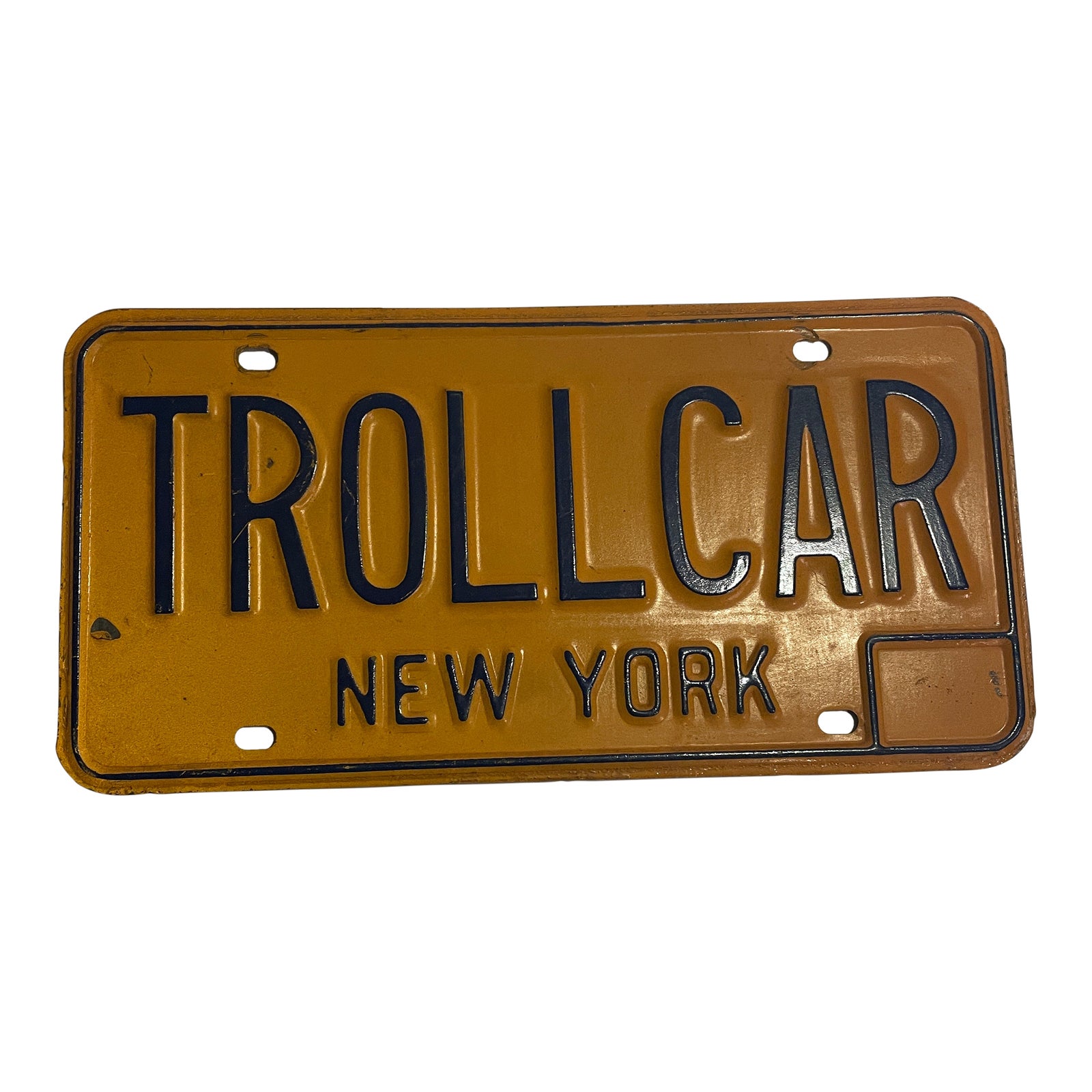 Vintage License Plate 1960s Trollcar Personalized Vanity Auto New York ...