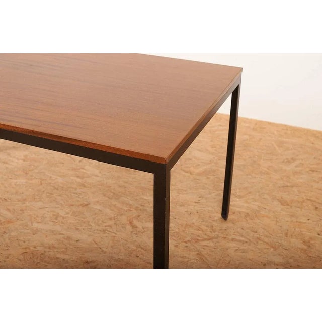 Swiss Victorian Table in Steel and Mahogany, 1959 | Chairish