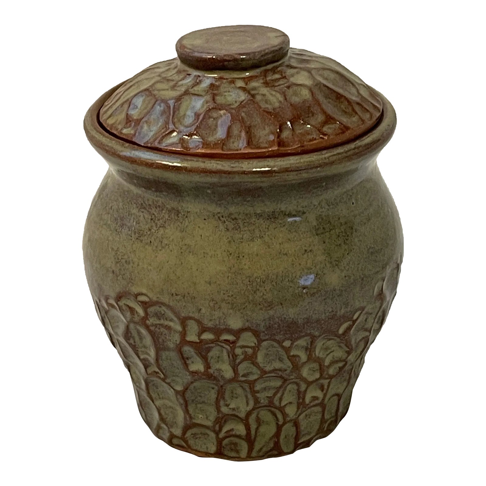 Vintage Organic North Carolina Studio Earth Tone Lidded Container ...
