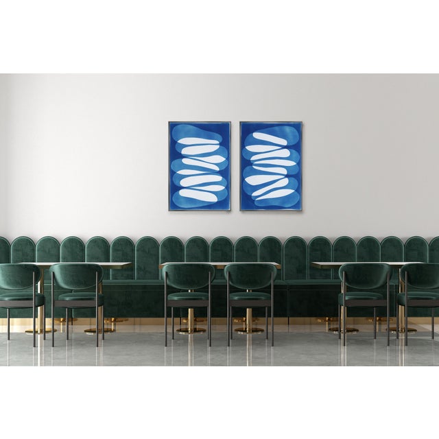 2025, Better Together, Post Minimalist Cyanotype Monotype Diptych ...