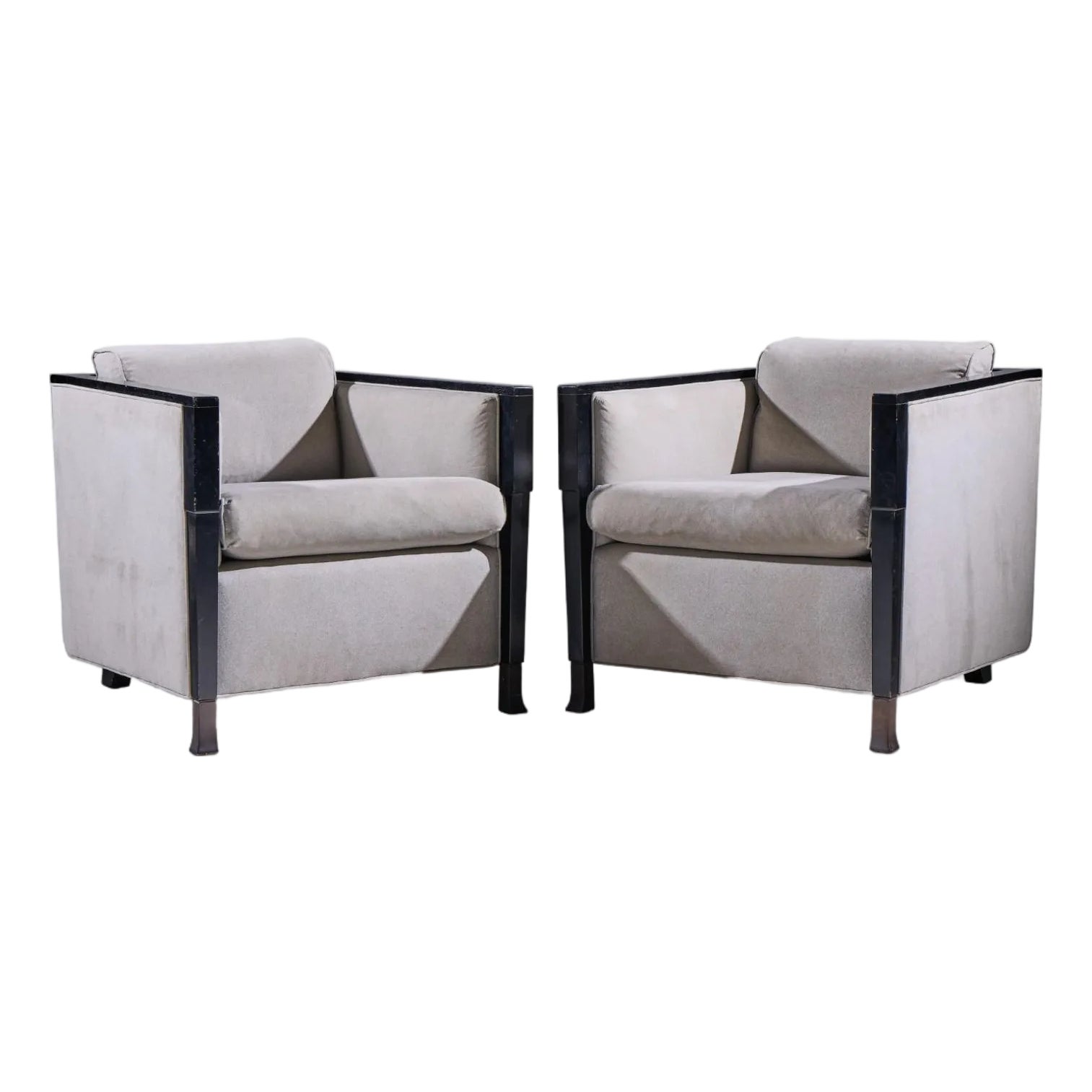 Bill Sofield for Baker Furniture Salon Lounge Chairs - Pair | Chairish