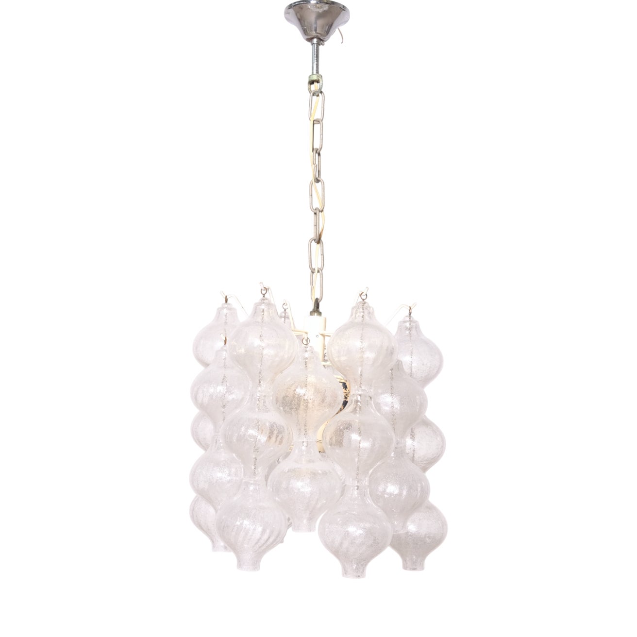 Tulipan Pendant Light in Blown Glass by J.T Kalmar, 1950s | Chairish