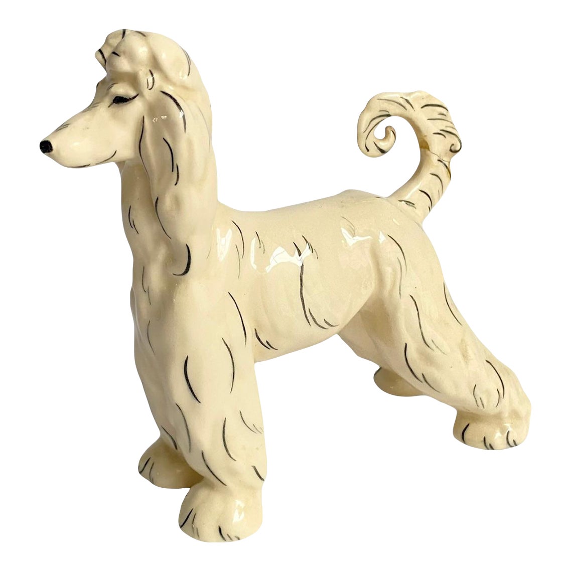 Kay Finch Afghan Hound Dog Figurine Rare Hand Painted Ceramic Vintage ...