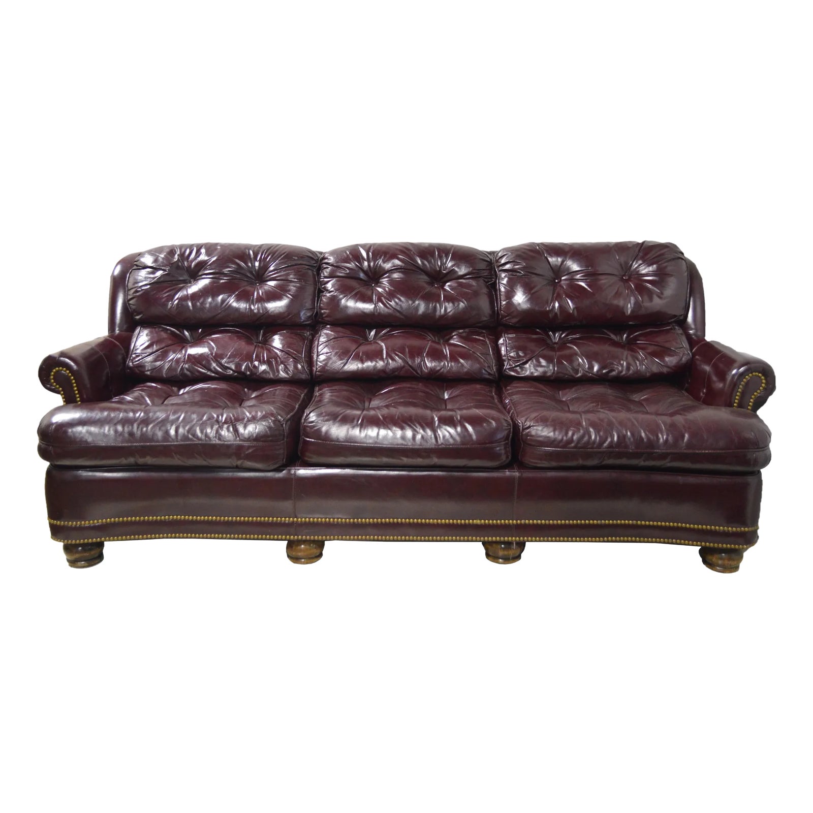 Late 20th Century Hancock & Moore Fine Tufted Leather Sofa | Chairish
