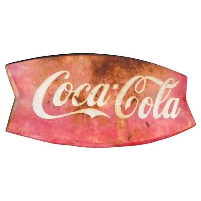 Distressed Coca Cola Trade Sign | Chairish