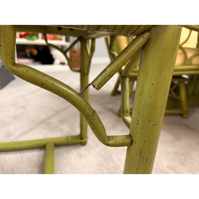 Mid 20th Century Ficks Reed Cane 7-Piece Patio Set With Upholstery ...