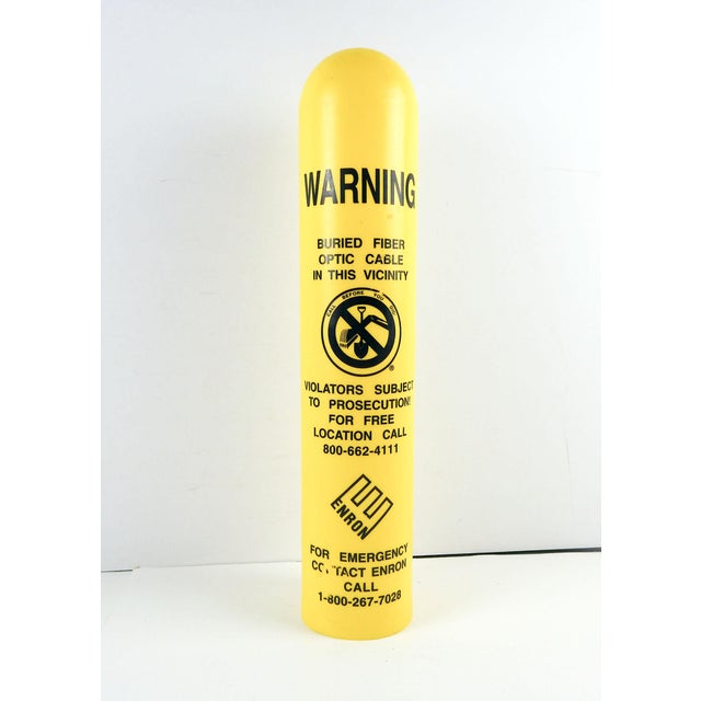 Enron Nos Buried Cable Warning Sign Cover | Chairish