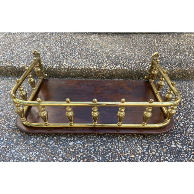 Classic English Style Antique Wooden Wall Shelf With Heavy Brass ...