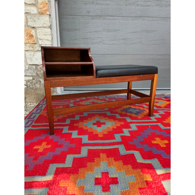 1970s Vintage Telephone Bench | Chairish