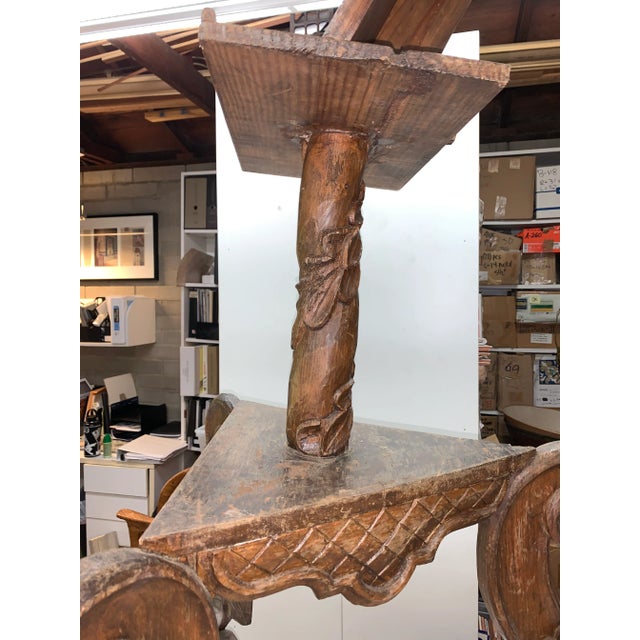 1970s Spanish Colonial Style Hand Carved Book Stand | Chairish