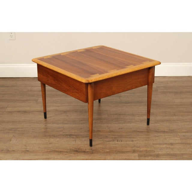 Lane Acclaim Mid Century Modern Walnut Side Table with Drawer | Chairish
