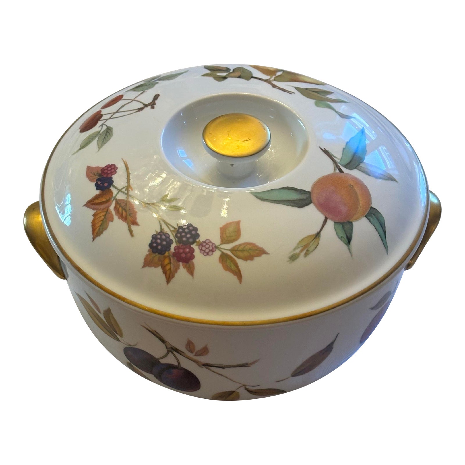 1960s Royal Worcester Evesham Gold Vintage Round Covered Casserole ...