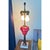 Late 18th Century, Ruby Red Glass Cut to Clear Glass Table Lamp | Chairish