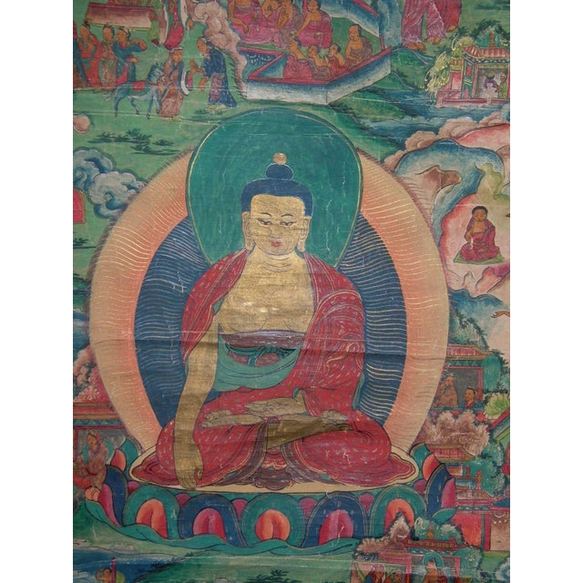 Antique Buddhist Thangka Textile | Chairish