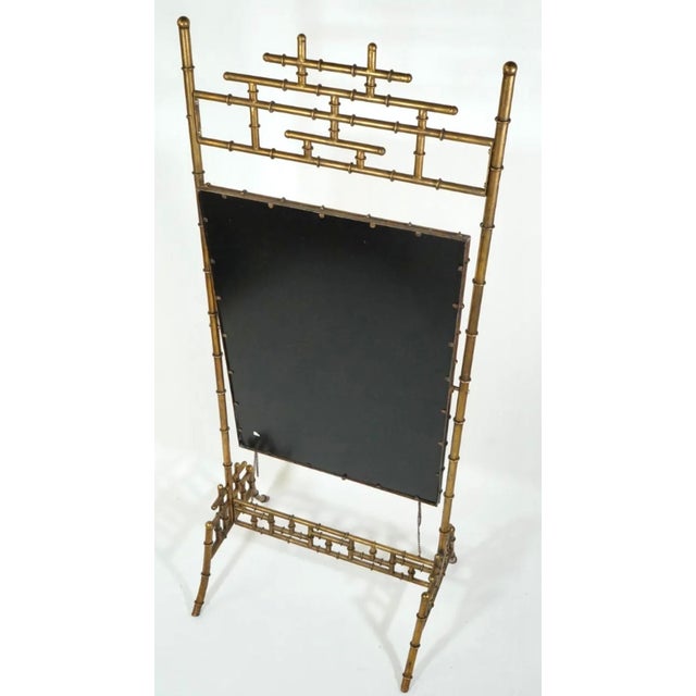 Vintage Coastal Gilt Faux Bamboo Chevalier Mirror | Chairish