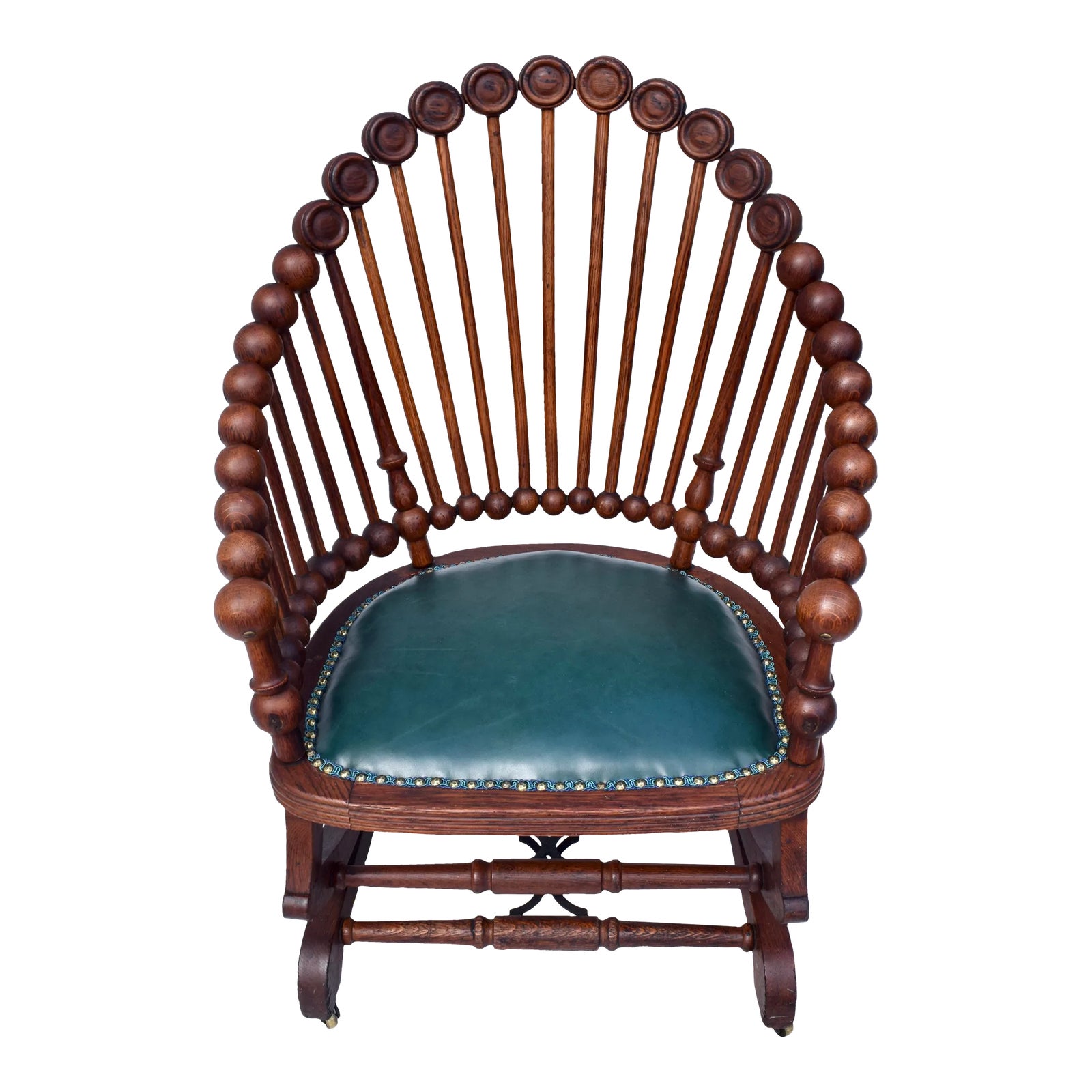 19th Century Lollipop Platform Rocking Chair by George Hunzinger | Chairish