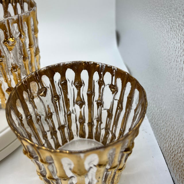 Set of 8 1960s Mid-Century Imperial Bamboo Rocks Glasses With 22k Gold ...
