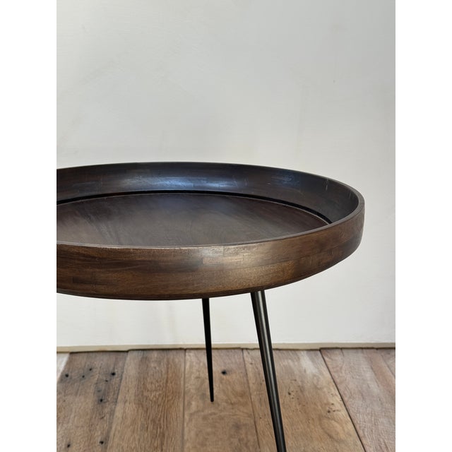 Mater Round Mango Wood Bowl Side Table | Chairish