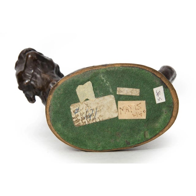 Authentic Frederick Roth "Hissing Cat" (1913) Bronze Sculpture, Gorham ...