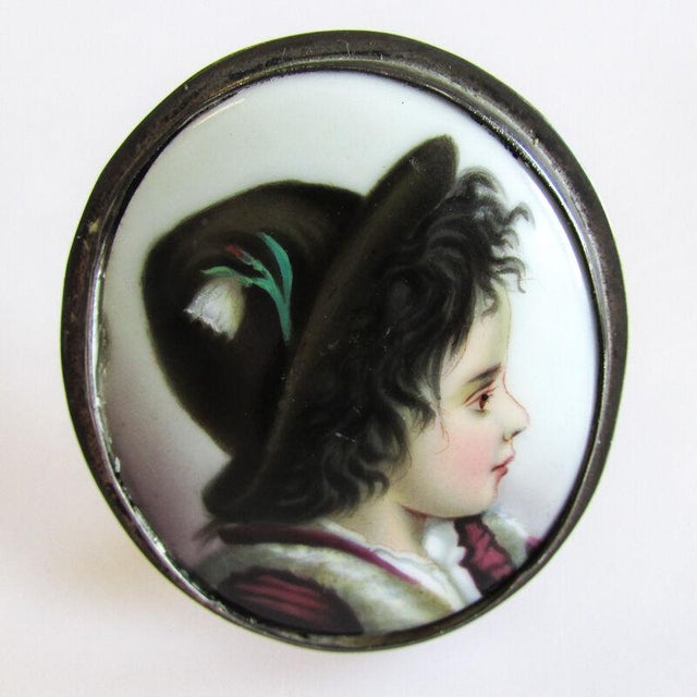 Antique Continental Hand Painted "Tyrolean Boy" Porcelain Portrait ...
