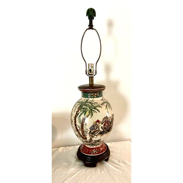 Vintage Fredrick Cooper Chinoiserie Asian Handpainted With Palm Trees ...
