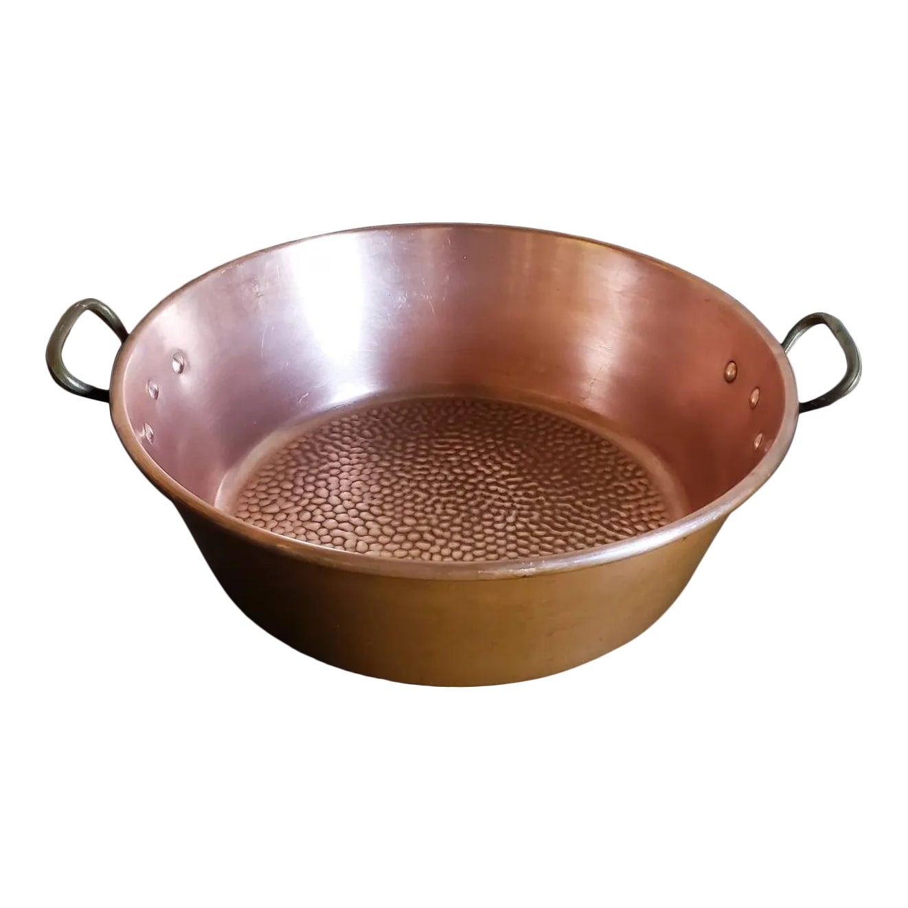 19th Century French Large Copper and Bronze Pan | Chairish