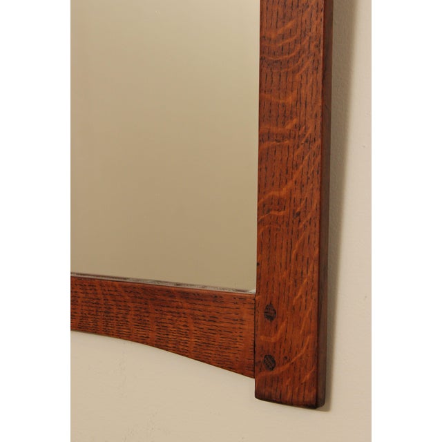 Mission Style Oak Wall Mirror | Chairish