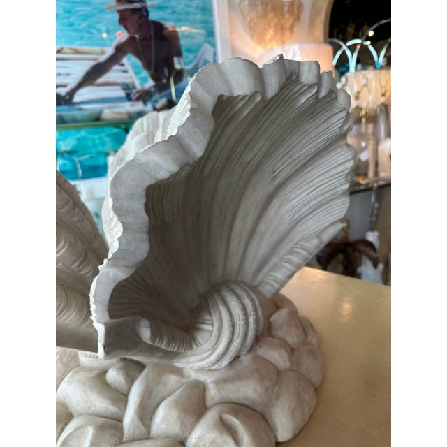 Vintage Italian Carved Wood Scalloped Clam Seashell Shell Coffee ...