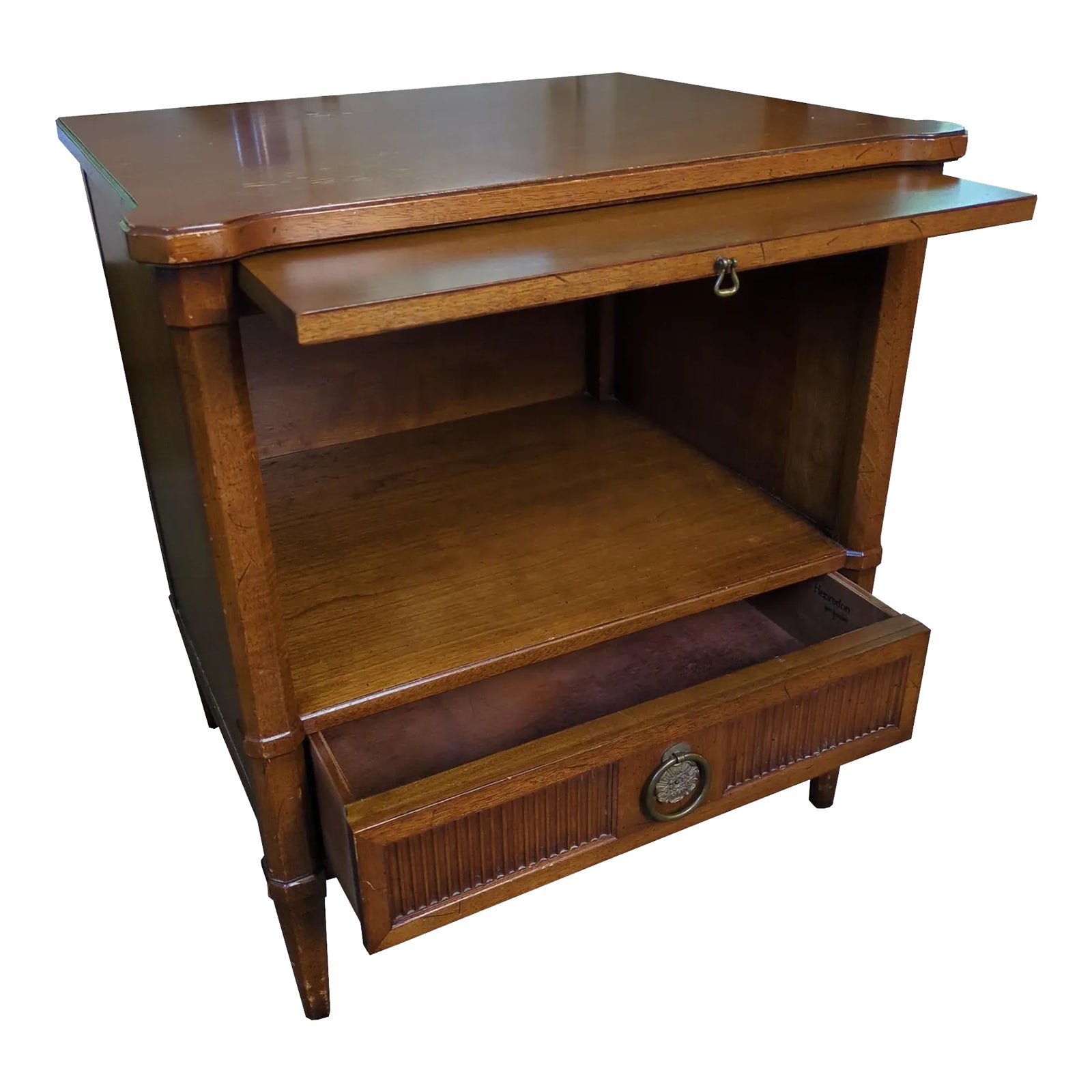 Henredon Fine Furniture Nightstand With Drawer, Cubby, & Pull Out Ledge ...