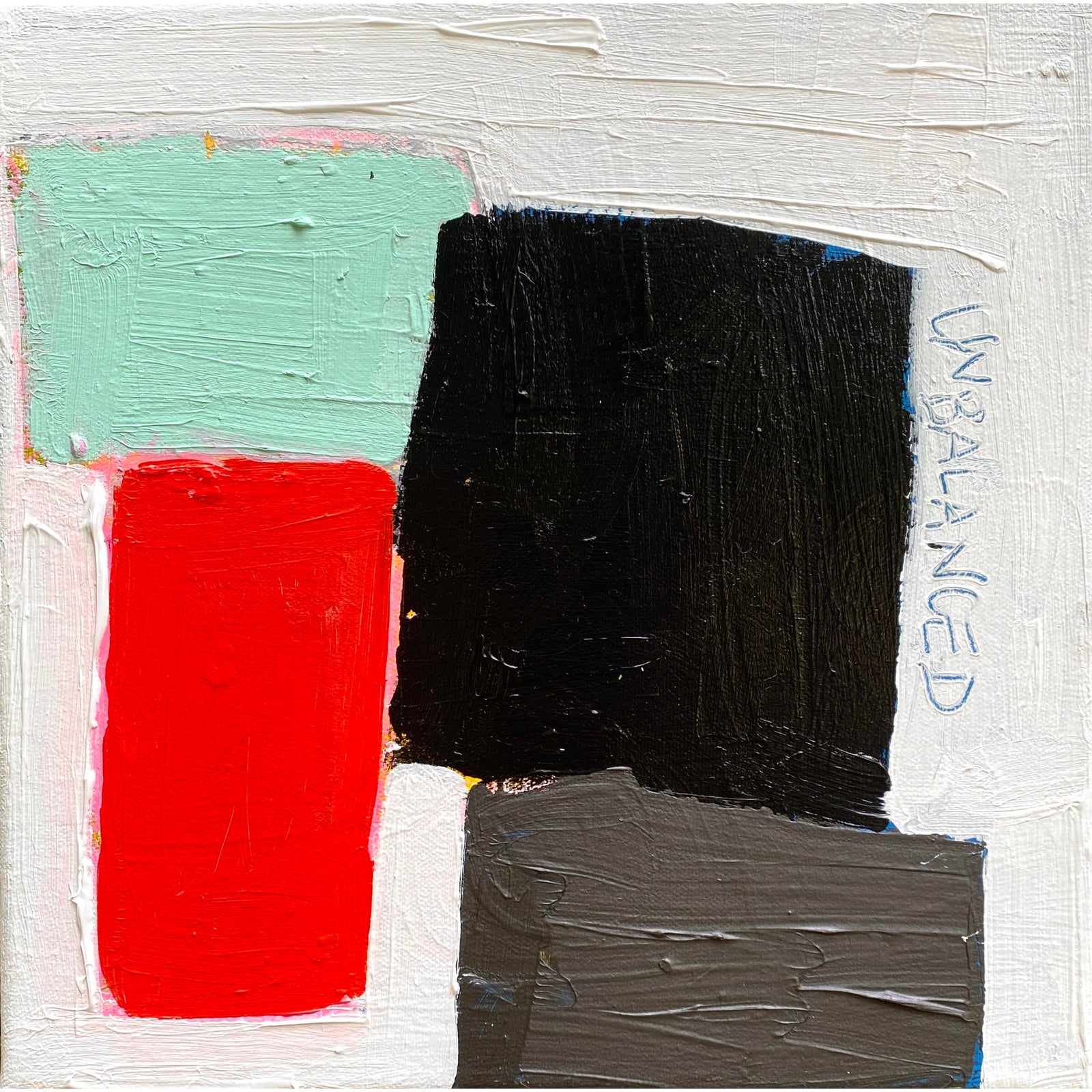 Sarah Trundle, Contemporary Abstract Painting, "Unbalanced" | Chairish