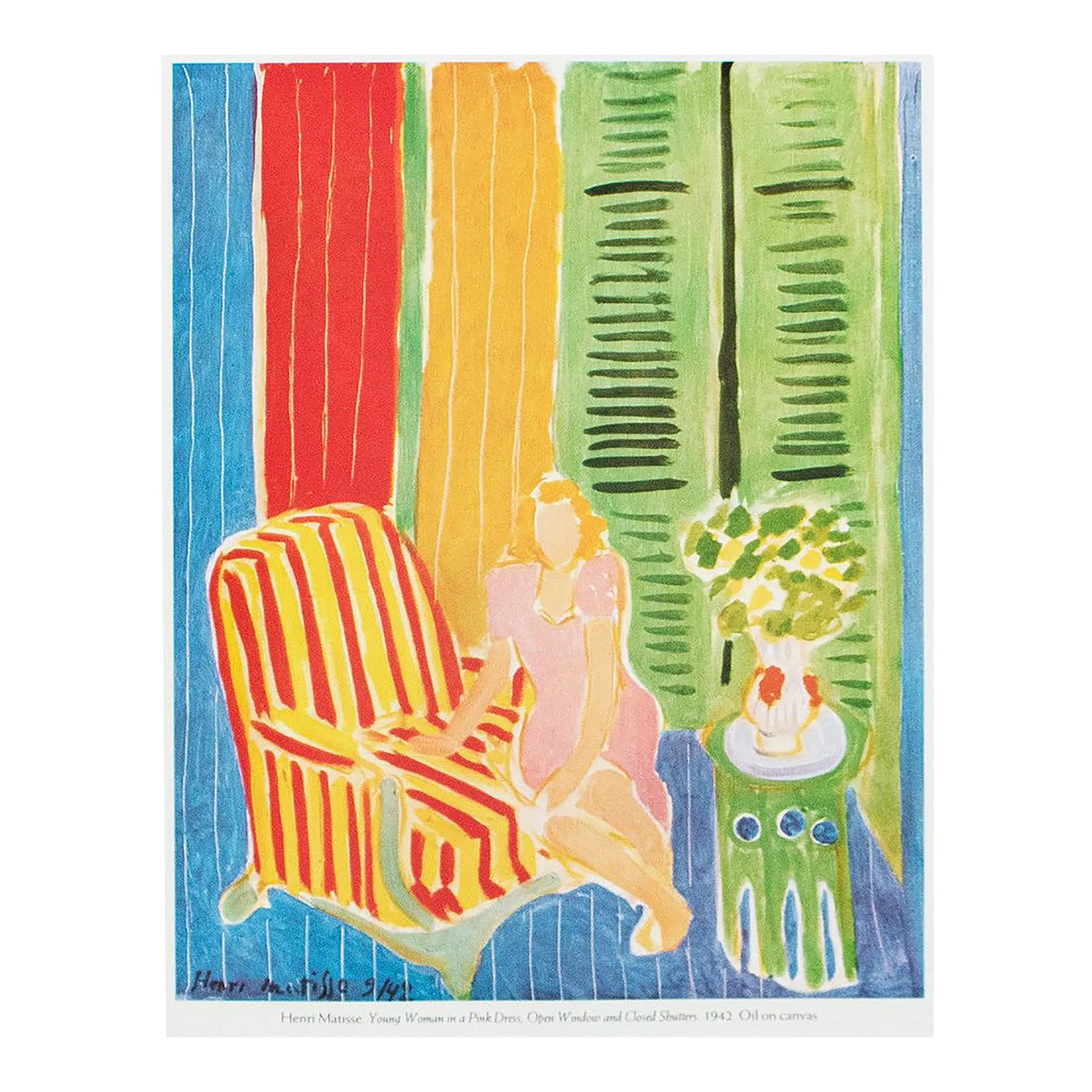 1987 After Henri Matisse "Young Woman in a Pink Dress", Second Edition ...