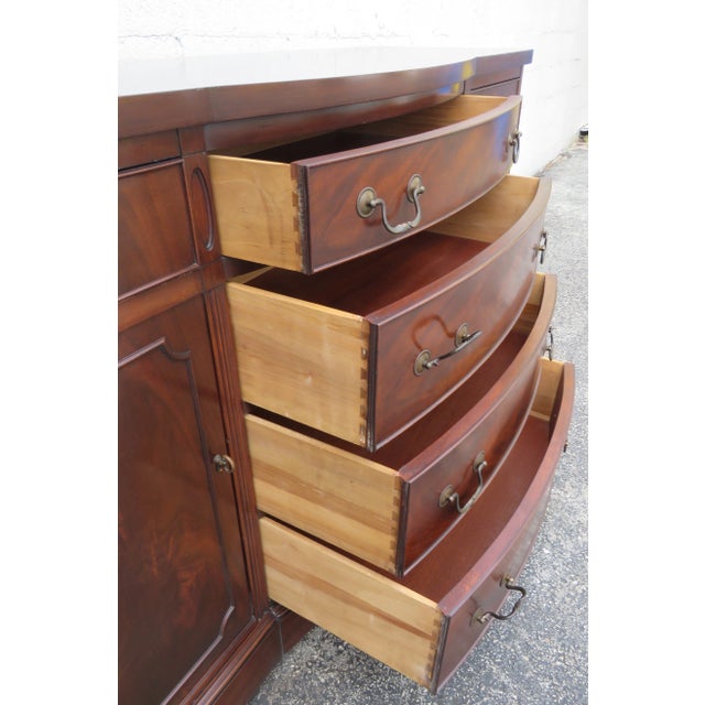 Flame Mahogany Server Buffet Sideboard Credenza Bathroom Vanity | Chairish