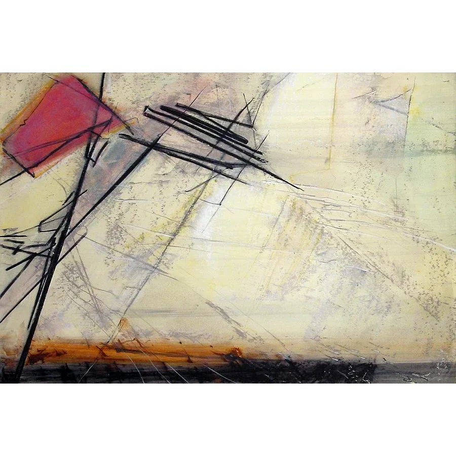 1990s "In Lamb's Way" Abstract Monotype by Master Printer Dan Welden ...