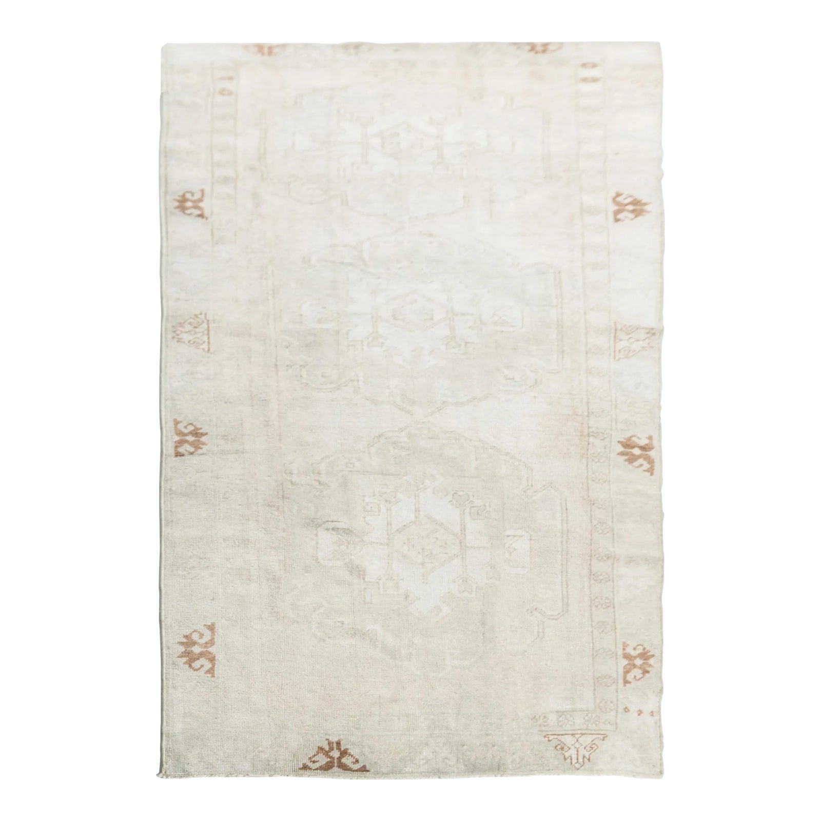 Vintage Subdued Turkish Oushak Runner Rug 4'2 X 11'8 | Chairish