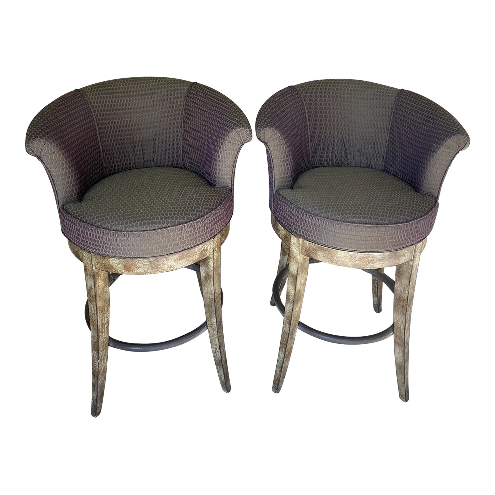 Contemporary Hollywood Regency Bar Stools by Swaim Design- a Pair ...