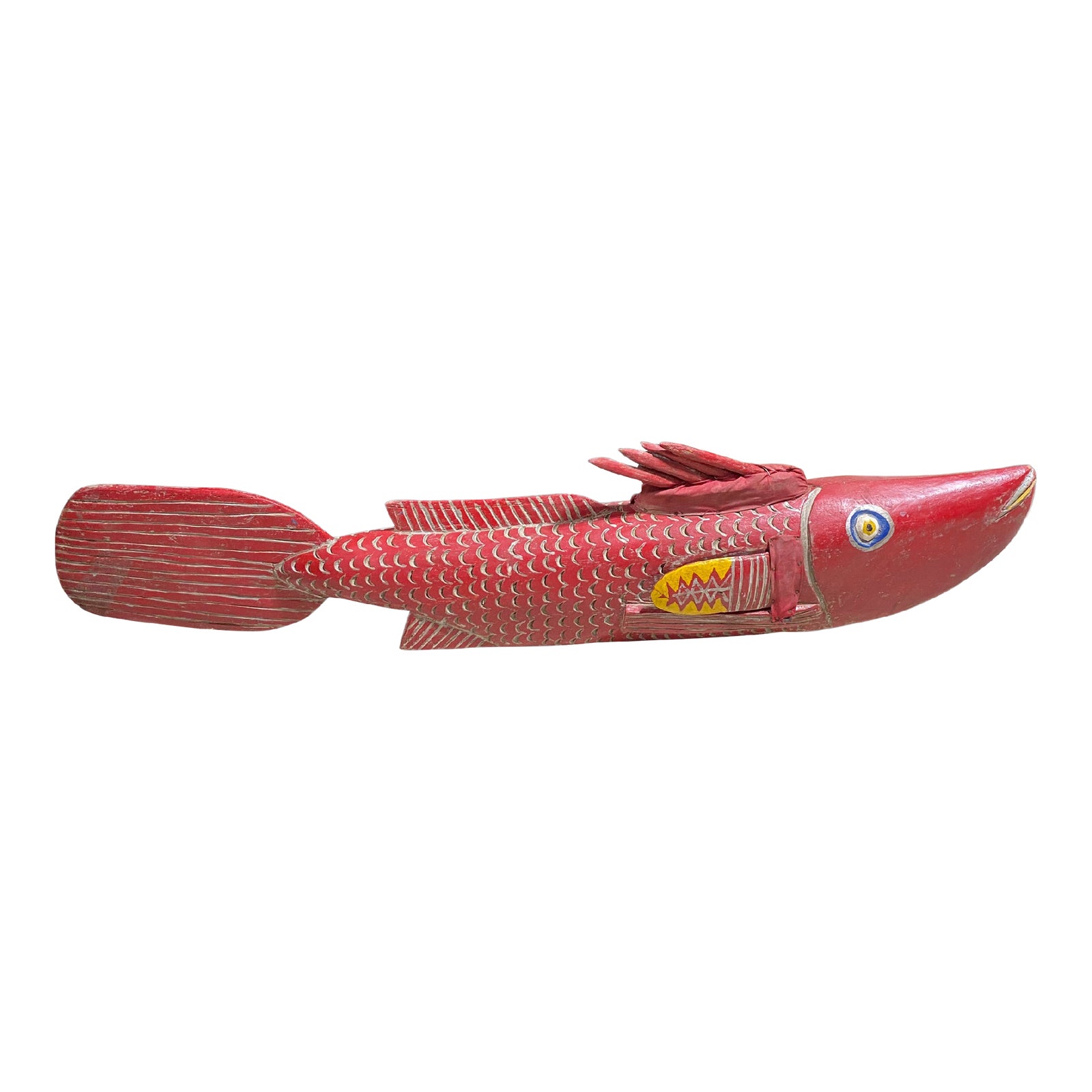 African Wooden Fish Bozo Tribe Mali 44.5" W | Chairish