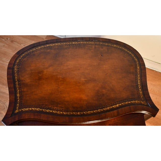 1930 Weiman English Regency Mahogany Inlay & Leather Top Set of 3 ...