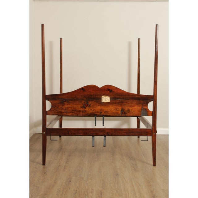 1980s Stephen Von Hohen Shaker Style Pine Queen Poster Bed | Chairish