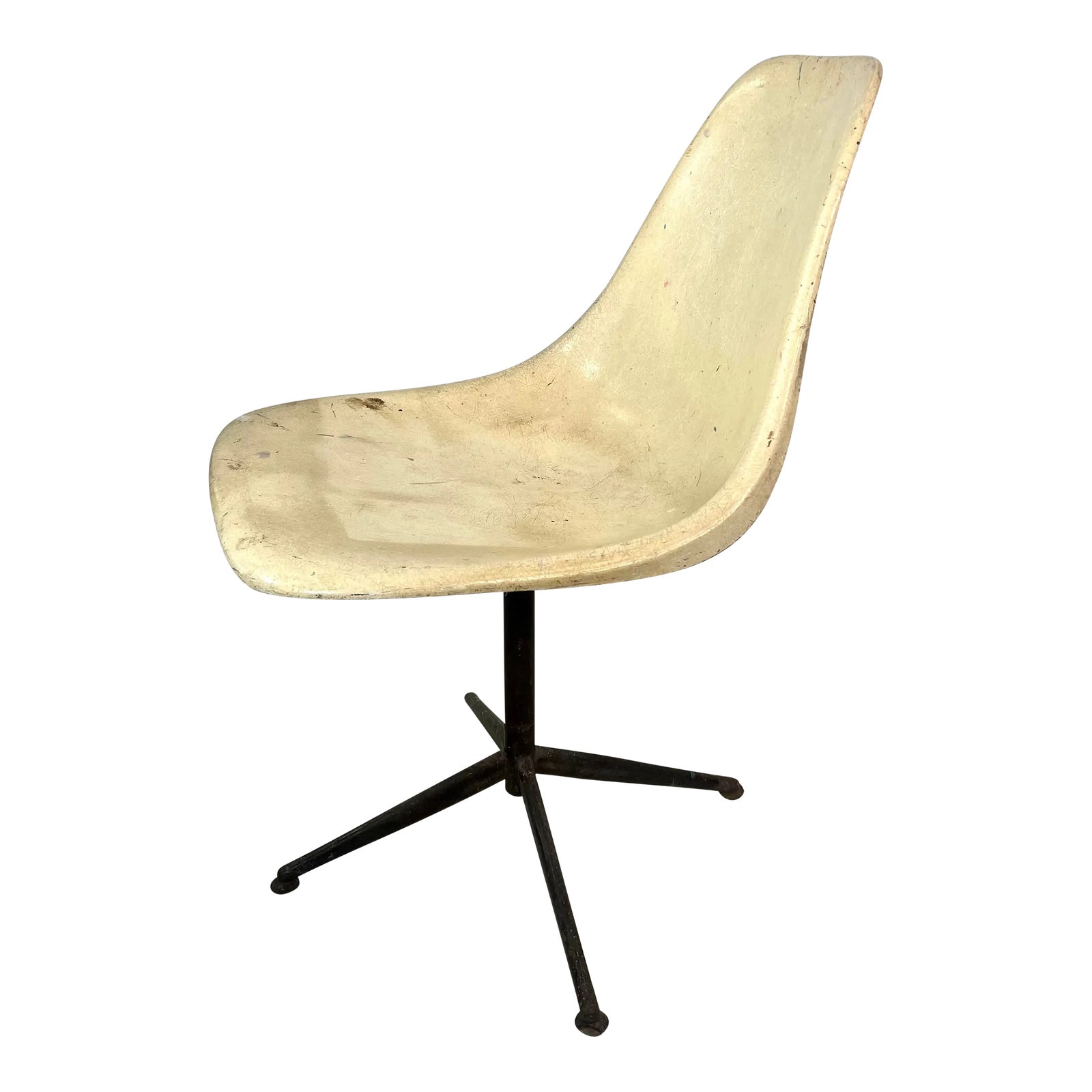 Vintage Eames Style Fiberglass Side Chair | Chairish