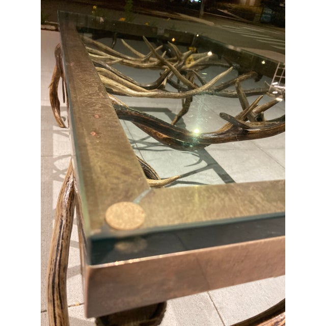 Modern Bronze Deer Antler Coffee Table Manner of Anthony Redmile | Chairish