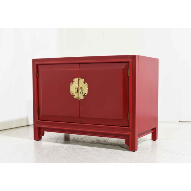 Mid Century Chinoiserie Table Nightstand by Red Lion Table Company in ...